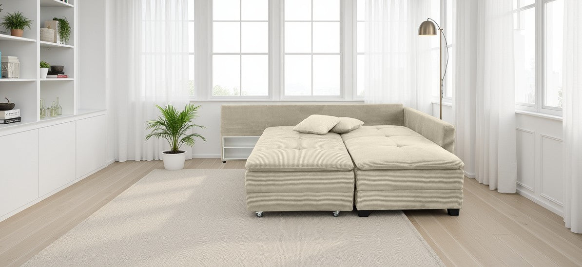 Ecksofas mit Schlaffunktion – luma-home